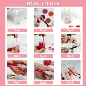 GOGOPARTY DIY Lip Gloss Base Making Kit, Creations Fun Makeup Gift Set for Women Girls to Create Moisturizing and Shiny Lip Gloss