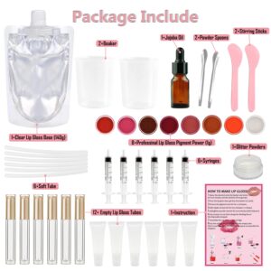 GOGOPARTY DIY Lip Gloss Base Making Kit, Creations Fun Makeup Gift Set for Women Girls to Create Moisturizing and Shiny Lip Gloss