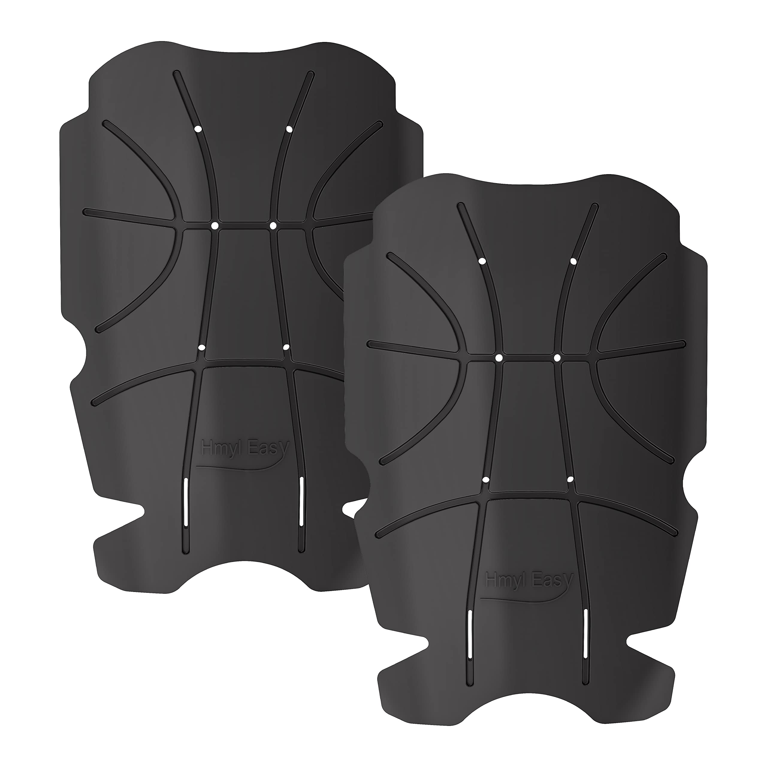 Hmyl Easy Knee Pad Inserts for Work Pants/Bibs, Uniforms, and Tactical Pants, Breathable Knee Pads Inserts for Construction, Flooring, and Garage, Black, 11.5''×7.9''×0.45'' 1 Pair