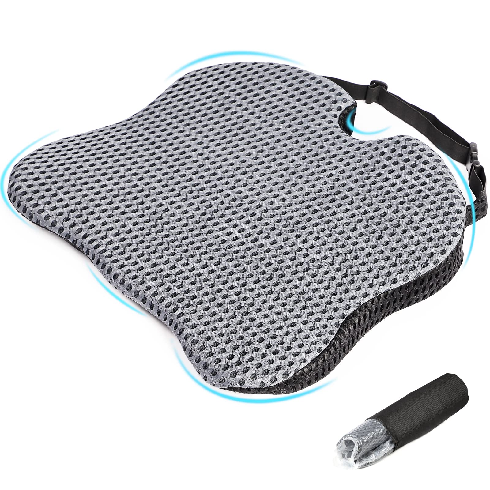 Baudelio Car Wedge Seat Cushion - Seat Cushion for Driving with Larger Size. Memory Foam Cushion for Tailbone Pressure Relief.Booster Seat Cushion for Cars, Trucks,Vehicles & Office Chair