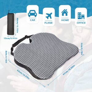 Baudelio Car Wedge Seat Cushion - Seat Cushion for Driving with Larger Size. Memory Foam Cushion for Tailbone Pressure Relief.Booster Seat Cushion for Cars, Trucks,Vehicles & Office Chair