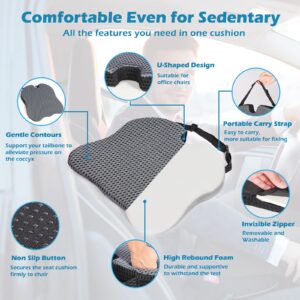 Baudelio Car Wedge Seat Cushion - Seat Cushion for Driving with Larger Size. Memory Foam Cushion for Tailbone Pressure Relief.Booster Seat Cushion for Cars, Trucks,Vehicles & Office Chair