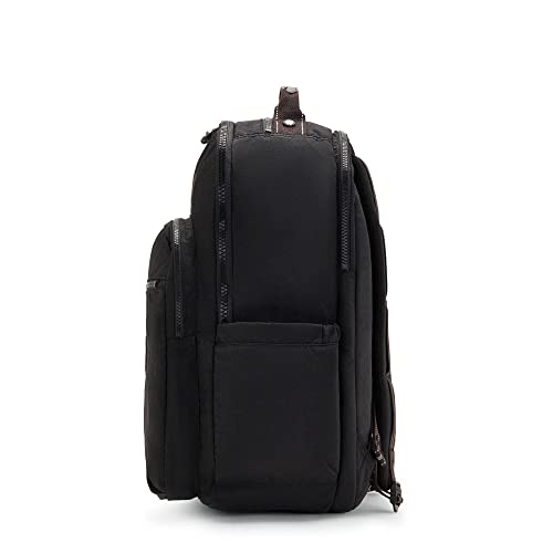 Kipling Women's Seoul Extra Large 17” Laptop Backpack, Durable, Roomy with Padded Shoulder Straps, Bag, True Black 2, 13.5" L x 18.25" H x 7.75" D