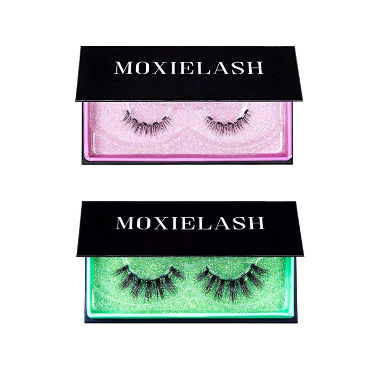 MoxieLash Magnetic Eyelashes - Classy and Money Reusable Magnetic Lashes, No Glue or Alcohol, Full Glam Volume