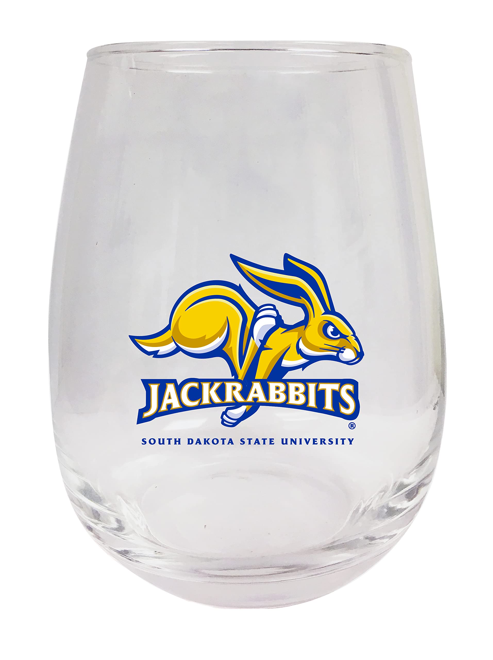 South Dakota State Jackrabbits 9 oz Stemless Wine Glass 2 Pack Officially Licensed Collegiate Product