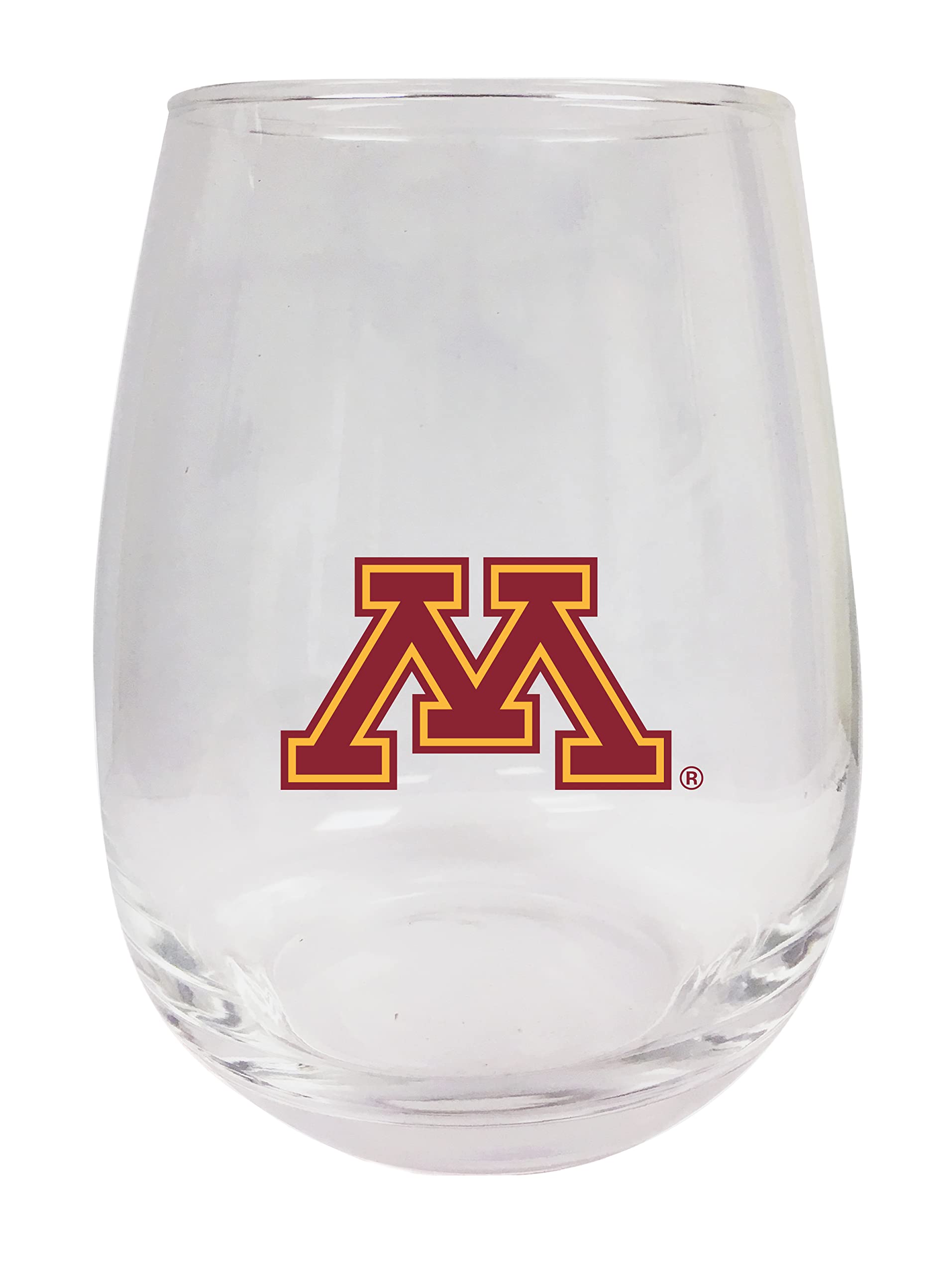 Minnesota Gophers 9 oz Stemless Wine Glass 2 Pack Officially Licensed Collegiate Product