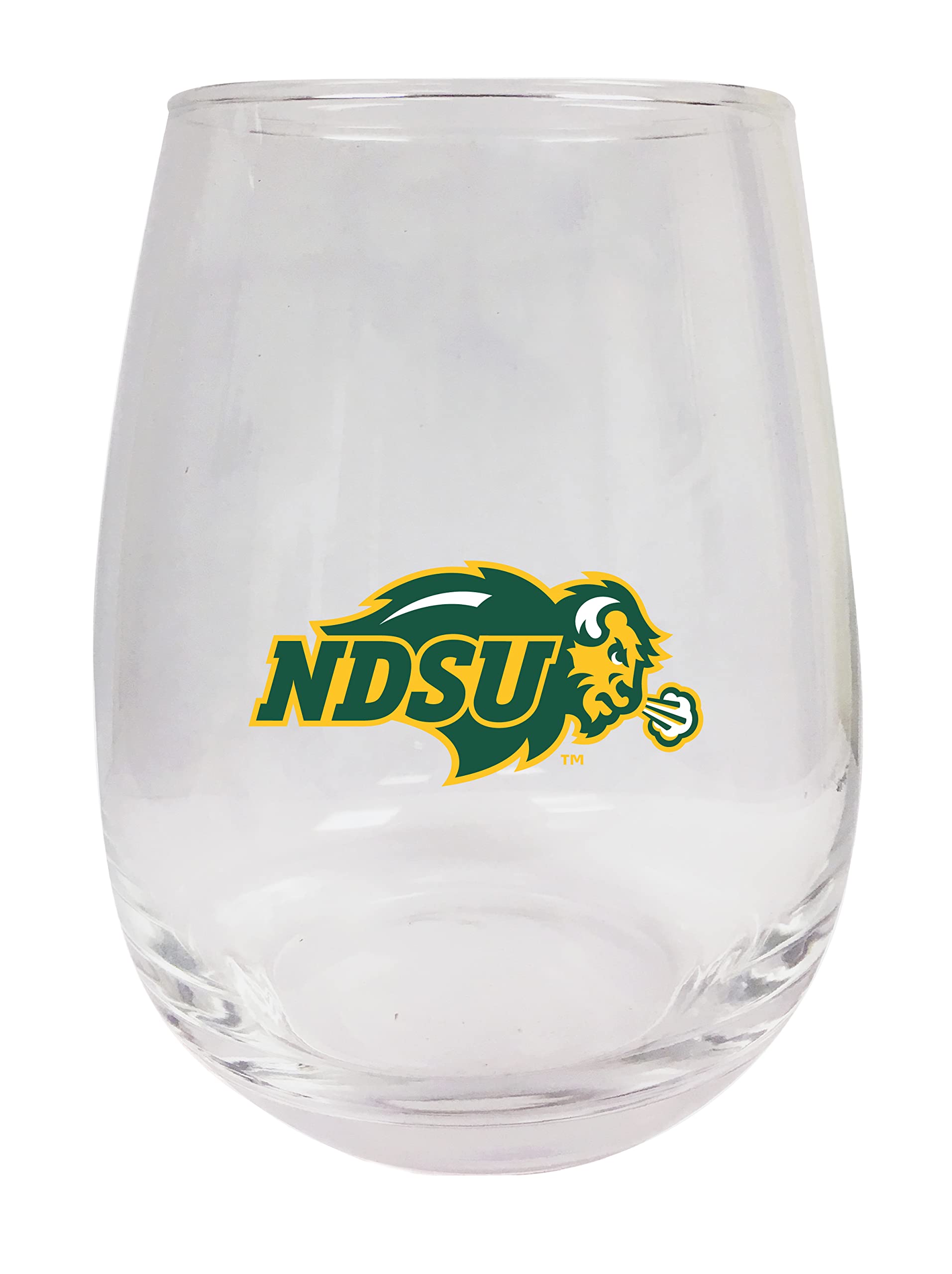 North Dakota State Bison 9 oz Stemless Wine Glass Officially Licensed Collegiate Product