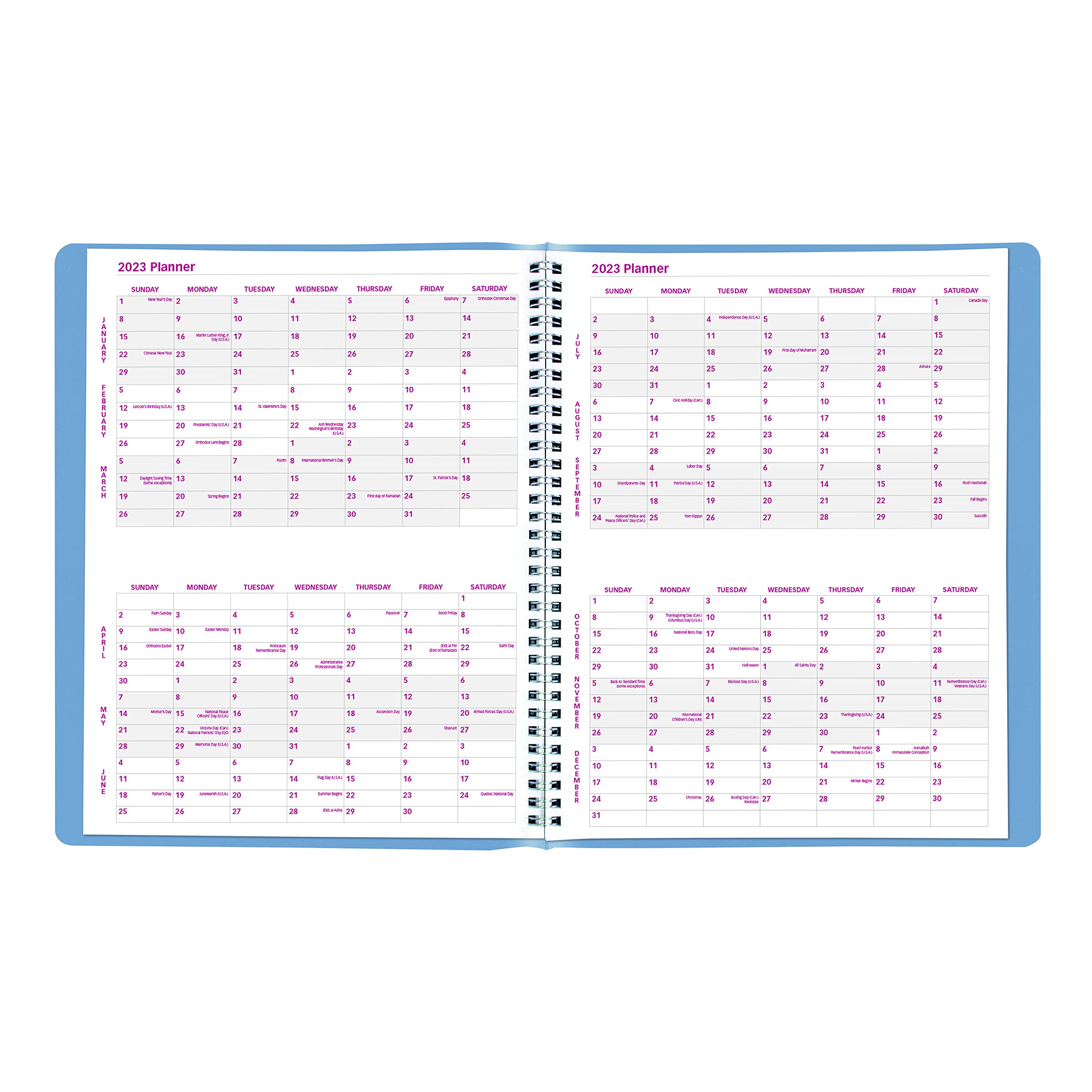 Brownline 2023 Essential Weekly Planner, Appointment Book, 12 Months, January to December, Twin-Wire Binding, 11" x 8.5", Mountain Blue (CB950G.03-23)