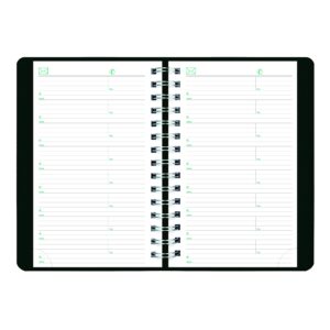 Brownline 2023 EcoLogix Daily Planner, Appointment Book, 12 Months, January to December, Twin-Wire Binding, 8" x 5", Black, Recycled (CB410W.BLK-23)