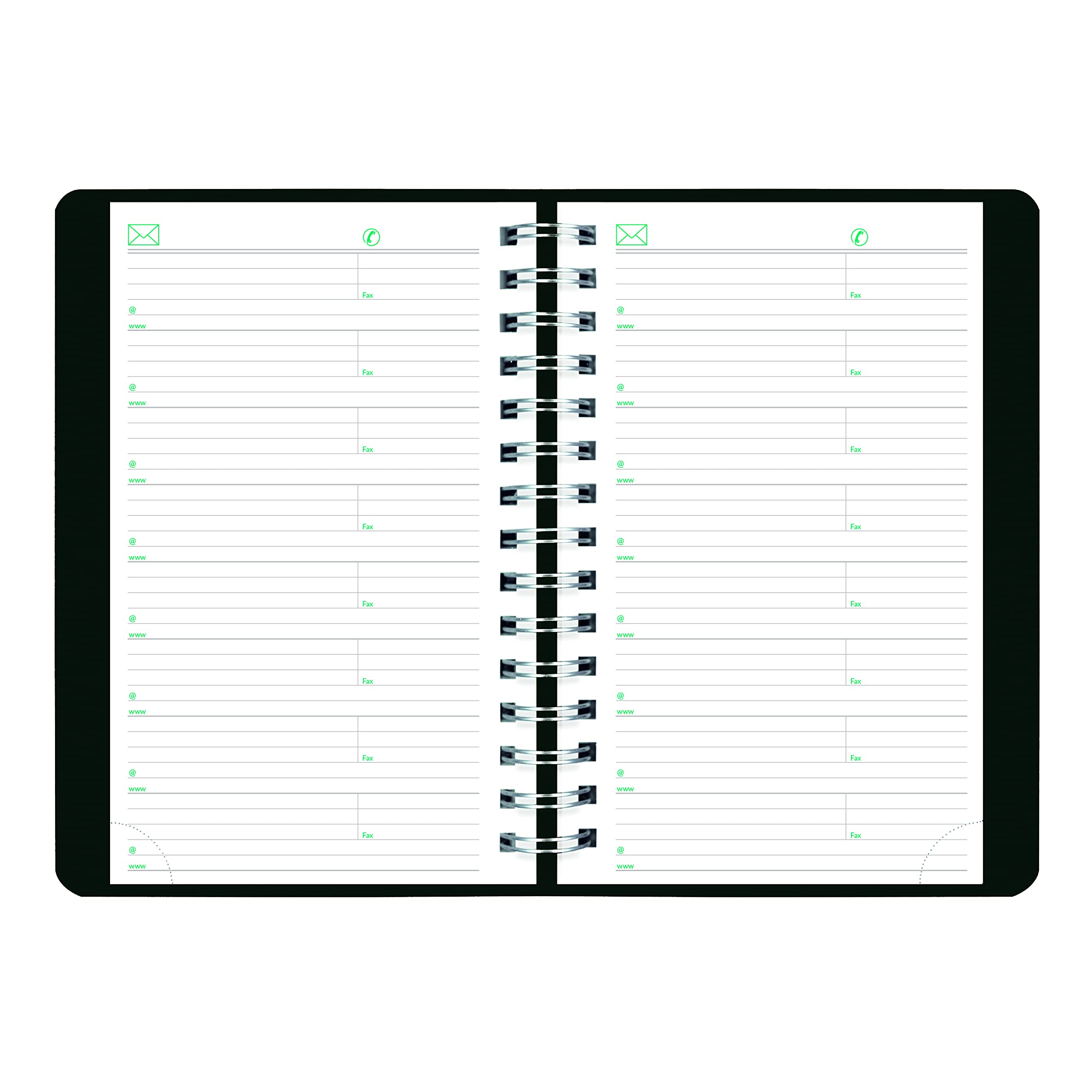 Brownline 2023 EcoLogix Daily Planner, Appointment Book, 12 Months, January to December, Twin-Wire Binding, 8" x 5", Black, Recycled (CB410W.BLK-23)