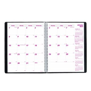 Brownline 2023 Essential Monthly Planner, 16 Months, September 2022 to December 2023, Twin-Wire Binding, 11" x 8.5", Black (CB1260.BLK-23)