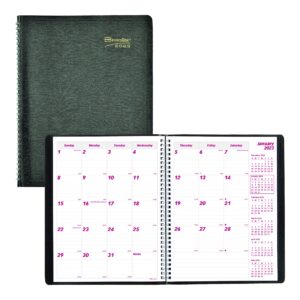 Brownline 2023 Essential Monthly Planner, 16 Months, September 2022 to December 2023, Twin-Wire Binding, 11" x 8.5", Black (CB1260.BLK-23)