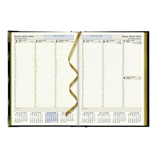 Brownline 2023 Executive Weekly Planner, Appointment Book, 12 Months, January to December, Sewn Binding, 10.75" x 7.75", Assorted Colors, Trilingual (CBE512.ASX-23)