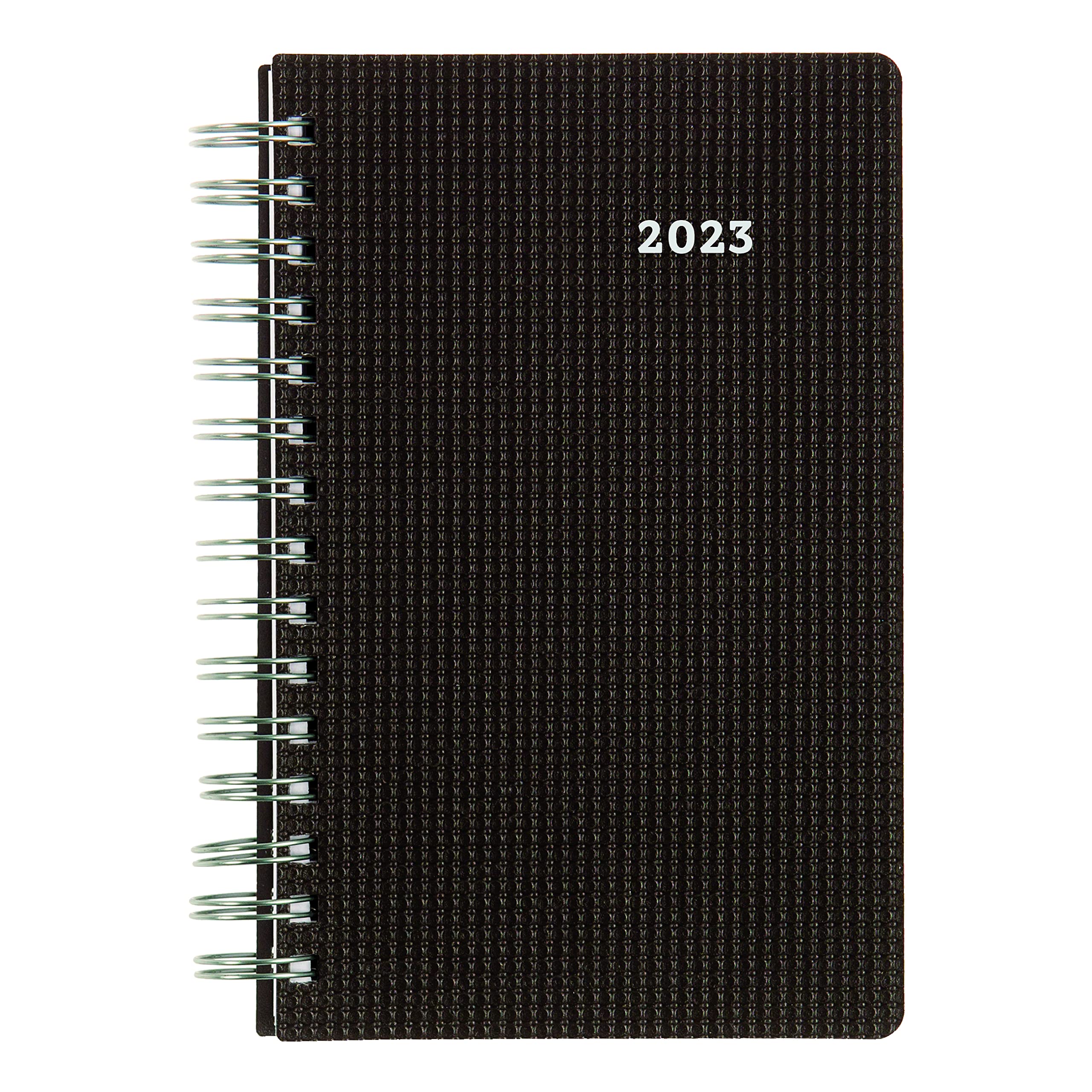 Brownline 2023 DuraFlex Daily/Monthly Planner, Appointment Book, 12 Months, January to December, Twin-Wire Binding, 8" x 5", Black (CB634V.BLK-23)