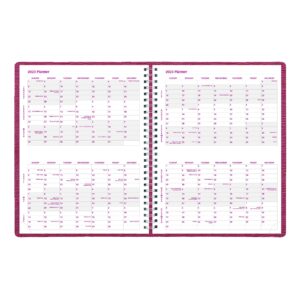 Brownline 2023 Essential Weekly Planner, Appointment Book, 12 Months, January to December, Twin-Wire Binding, 11" x 8.5", Red (CB950.RED-23)