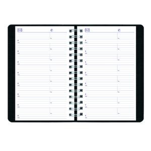 Blueline DuraGlobe Daily Planner, 30-Minute Appointments, 8 x 5, Black Soft Cover, 12-Month (Jan to Dec): 2023