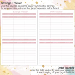 CAGIE Budget Planner 2024 - Budget Planner and Monthly Budget Book, Financial Planner Budget Book with 12 Pockets, Expense Tracker Notebook, Budget Book Planner for 2024, A5, Pink Budget Planner