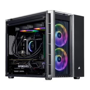 velztorm vitrux sff gaming pc desktop (intel i9-12900k 16-core, geforce rtx 3080, 32gb ddr5 4800mhz ram, 1tb pcie ssd + 2tb hdd (3.5), wifi 6, 240mm aio, rgb fans, 850w psu, win 11h) velz0059