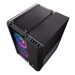 Velztorm Vitrux SFF Gaming PC Desktop (Intel i9-12900K 16-Core, GeForce RTX 3080, 32GB DDR5 4800MHz RAM, 1TB PCIe SSD + 2TB HDD (3.5), WiFi 6, 240mm AIO, RGB Fans, 850W PSU, Win 11H) VELZ0059