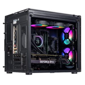 Velztorm Vitrux SFF Gaming PC Desktop (Intel i9-12900K 16-Core, GeForce RTX 3080, 32GB DDR5 4800MHz RAM, 1TB PCIe SSD + 2TB HDD (3.5), WiFi 6, 240mm AIO, RGB Fans, 850W PSU, Win 11H) VELZ0059