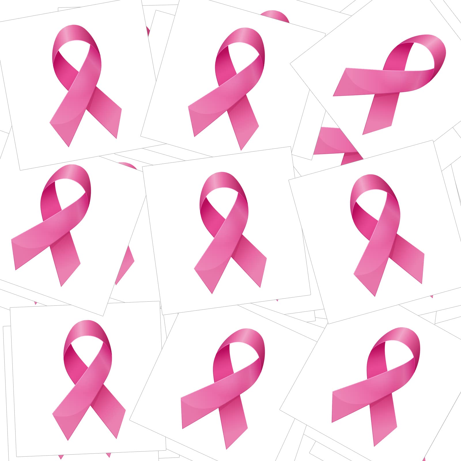 288 Pieces Pink Ribbon Temporary Tattoos Breast Cancer Awareness Tattoo Breast Cancer Stickers Breast Cancer Temporary Tattoos Pink out Tattoos Pink Ribbon Face Decorations for Party