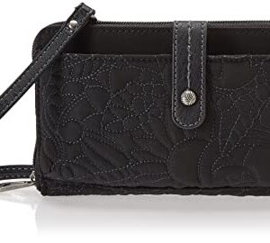 Sakroots Womens Bag in Eco-twill, Convertible Purse With Detachable Wristlet Strap, Includes Large Smartphone Crossbody, Quilted Black Spirit Desert, One Size US