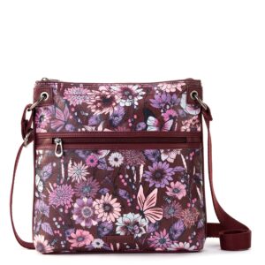 Sakroots Flat Cross Body, Cabernet in Bloom