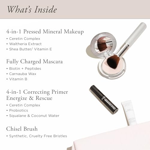 PÜR Beauty Multitasking Essentials Best Sellers Kit, Everyday Look Deluxe Kit, Condition & Moisturize Skin, Cruelty Free, Blush Medium