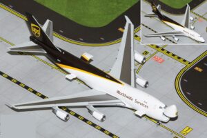 geminijets gjups2081 ups boeing 747-400f n580up interactive series; scale 1:400