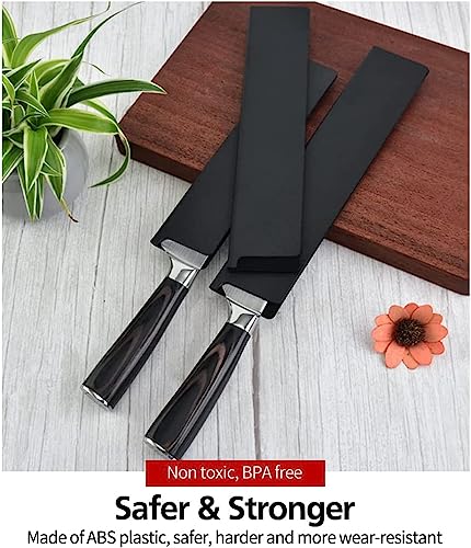 Knife Sheath, Chef Knife Edge Guard, Universal Kitchen Knife Blade Covers, BPA-Free Knife Case, Abrasion Resistant Felt Lined Knife Cover Sleeves Knife Protectors