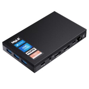 mele mini pc, quieter3c fanless mini computer n5105 16gb 512gb windows 11 pro usb-c 4k triple display wifi 6 bt5.2 gigabit ethernet micro pc support m.2 ssd on business industrial iot office home