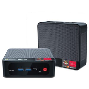 beelink ser5 amd mini pc, ryzen 5 5560u (up to 4.0 ghz) 6 cores mini computer, 16gb ram +500gb ssd micro desktop, small pc 4k triple displays, wifi 6+bt5.2, usb3.2 gen 2, for home, office