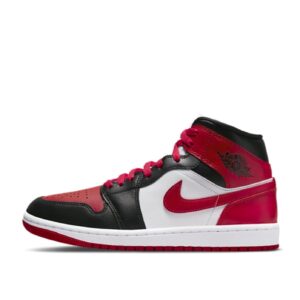 jordan womens air 1 mid bq6472 079 alternate bred toe - size 10.5w