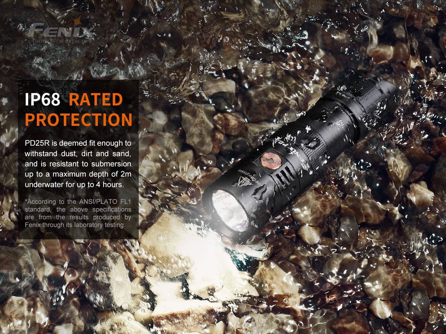 Fenix PD25R EDC Flashlight, 800 Lumen USB-C Rechargeable Dual Switch Pocket Size Lightweight with LumenTac Organizer