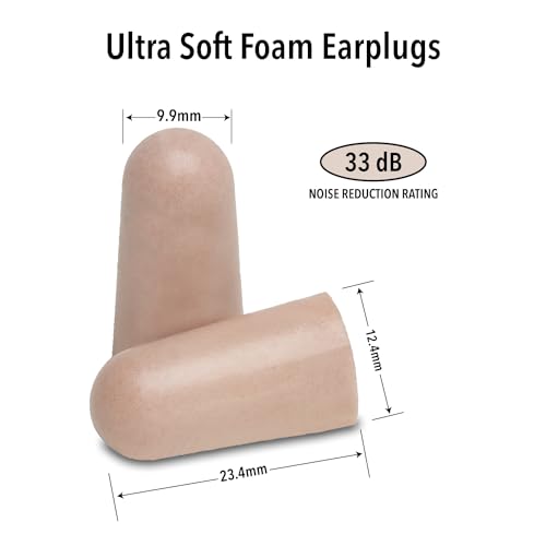 Mack's Ultra Soft Foam Earplugs, 100 Pair Bag - 33dB Highest NRR, Comfortable Ear Plugs for Sleeping, Snoring, Travel, Concerts, Studying and Loud Noise | Made in USA