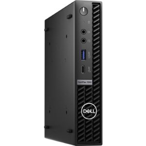 Dell OptiPlex 7000 Desktop Computer - Intel Core i5 12th Gen i5-12500T Hexa-core (6 Core) 2 GHz - 8 GB RAM DDR4 SDRAM - 256 GB M.2 PCI Express NVMe 3.0 x4 SSD - Micro PC - Black