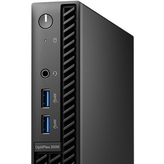 Dell OptiPlex 3000 Desktop Computer - Intel Core i3 12th Gen i3-12100T Quad-core (4 Core) 2.20 GHz - 8 GB RAM DDR4 SDRAM - 256 GB M.2 PCI Express NVMe 3.0 x4 SSD - Micro PC - Black