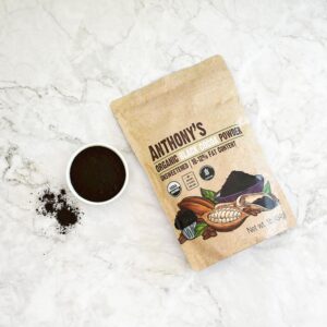 Anthony's Organic Black Cocoa Powder, 1 lb, Unsweetened, Dutch Processed, Gluten Free, Non GMO