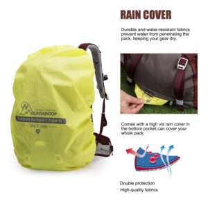 MOUNTAINTOP 35L Hiking Backpack for Women & Man Outdoor Backpack with Rain Cover for Camping, Cycling and Traveling