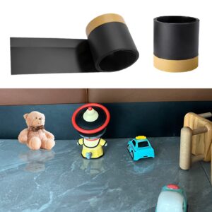 couch blocker, toy blocker under sofa, bed blocker 1 roll, 118 inch adjustable self-adhesive gap bumper, avoid things sliding under furniture for pets&toys&kids (black).