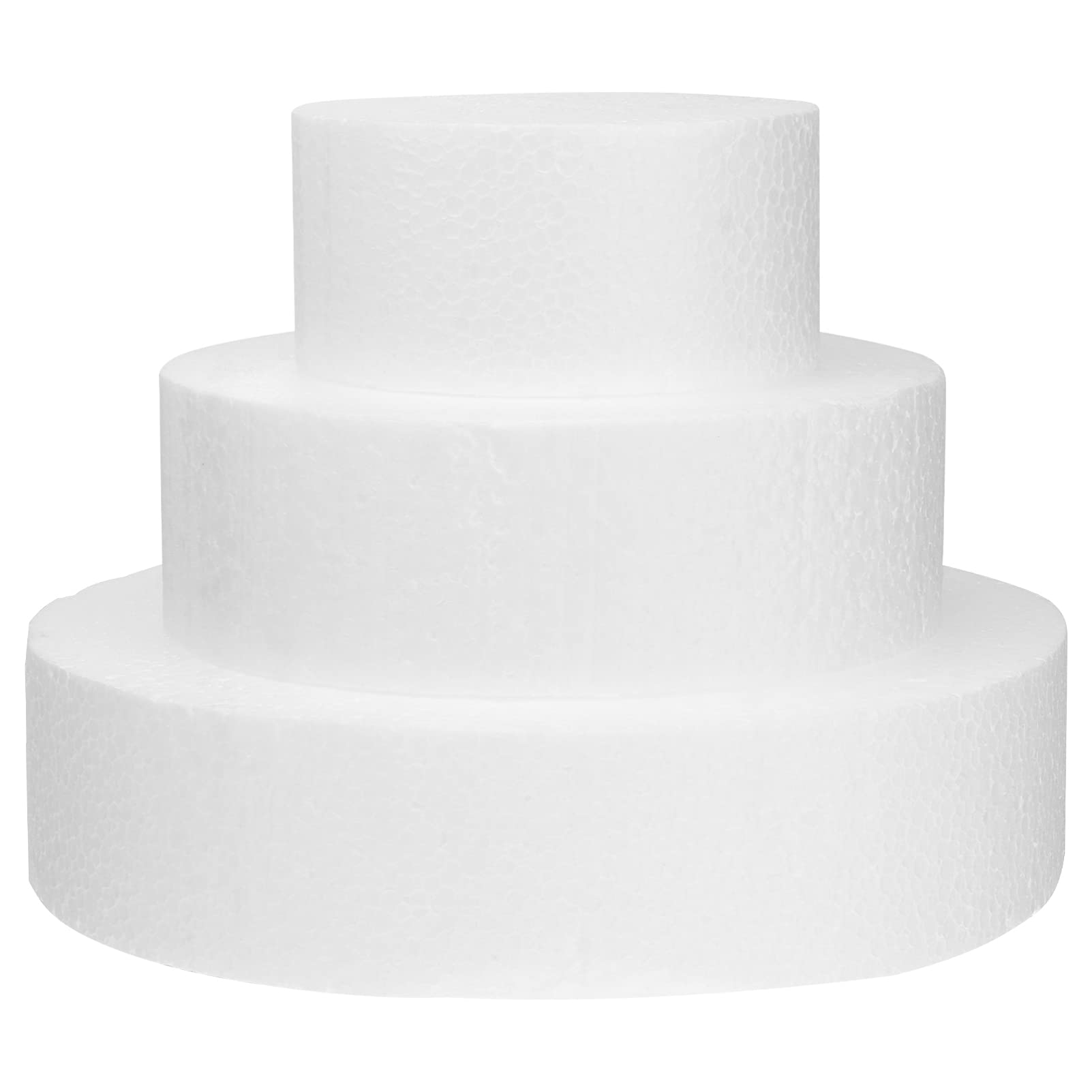 Cake Decorating Fake Foam Cake Cake Decorating Mould 3pcs Foam Cake Dummies Fake Cake Round for Wedding Display Decorating Foam Round Cake Cakepopsical Stand Cake Practice Molds