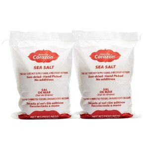 amorcito corazón - coarse sea salt, natural salt from méxico - 700gr (2 pack)