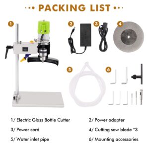 Glass Bottle Cutter, Electric Bottle Cutting Machine，6000R/Min Electric DIY Bottle Cutter Machine Wine Bottle Cutting Tool Kit for Various Wine Bottles, DIY Creative Crafts Decoration