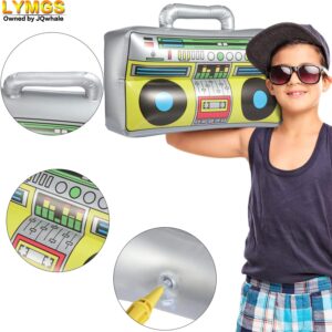 LYMGS 16 Inch Inflatable Boombox Radio Party Toy, 40cm Large Blow Up Retro 80s 90s BOOM BOX Speaker Balloon Decoration for Beach Party Kids Toy Prop Accessory, 1 Pack