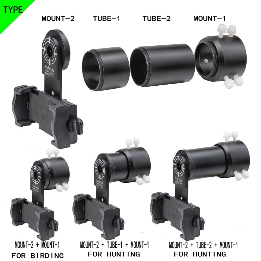 starboosa Rifle Scope Mount Camera Adapter - Smartphone Camera Adapter for Hunting & Birding - Outdoor Shooting