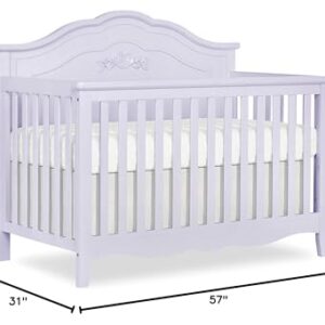 SweetPea Baby Tiana 4-in-1 Convertible Crib in Lavender Ice, Baby Crib with Slats, Greenguard Gold Certified, Easy Assembly, Sustainable New Zealand Pinewood