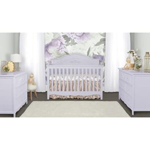 SweetPea Baby Tiana 4-in-1 Convertible Crib in Lavender Ice, Baby Crib with Slats, Greenguard Gold Certified, Easy Assembly, Sustainable New Zealand Pinewood