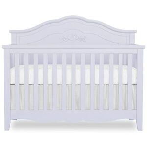 SweetPea Baby Tiana 4-in-1 Convertible Crib in Lavender Ice, Baby Crib with Slats, Greenguard Gold Certified, Easy Assembly, Sustainable New Zealand Pinewood