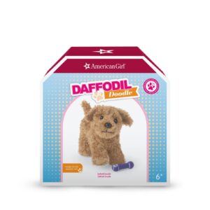 American Girl Truly Me 18-inch Doll Pet Daffodil Doodle Dog with Magnetic Mouth to Hold Her Barbell Toy, For Ages 6+