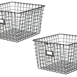 2-pack Wire Baskets (Medium, Gray)